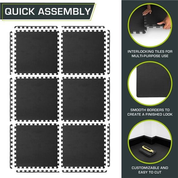 Other | Extra Thick Puzzle Exercise Mat 1 Eva Foam Interlocking Tiles ...